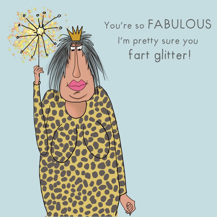 15cm Fart Glitter Greetings Card | 58774 | Ranges / Greetings Cards ...