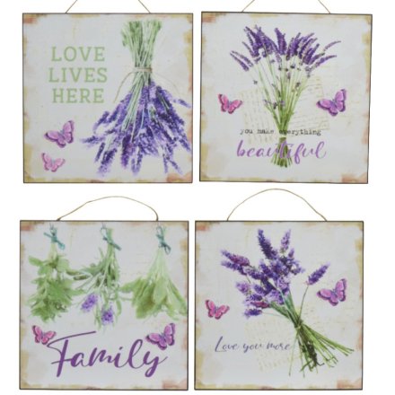 Wooden Lavender Signs, Mix | 59999 | Signs & Plaques / Wooden Signs ...