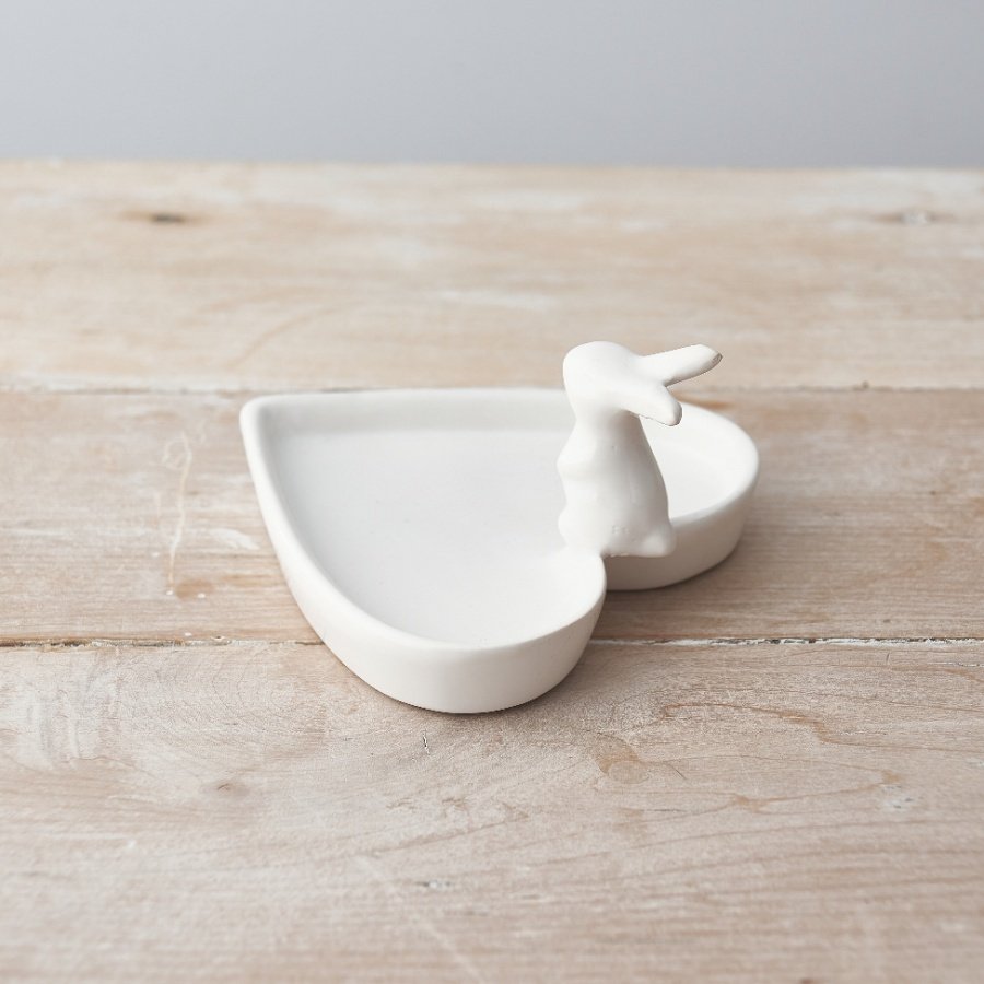 PL023407 - Heart Dish W/Rabbit, 12cm | | Spring & Easter / Kitchen ...