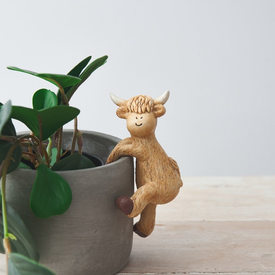 Highland Cow Pot Hanger, 12.5cm | 60051 | Interior Decor / Home ...