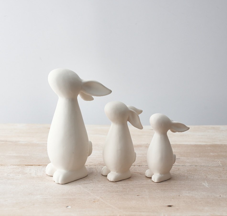 PL023309 - Matte White Bunny, 12.5cm | | Spring & Easter / Bunny ...