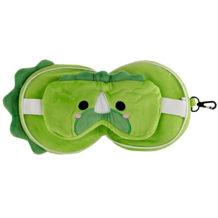 Travel Pillow & Eye Mask, Dinosaur | 60637 | Kids / Soft Toys | Rosefields