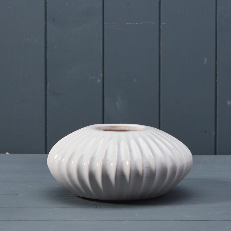 Ribbed Ceramic Pot | 60764 | Interior Decor / Home Accessories ...