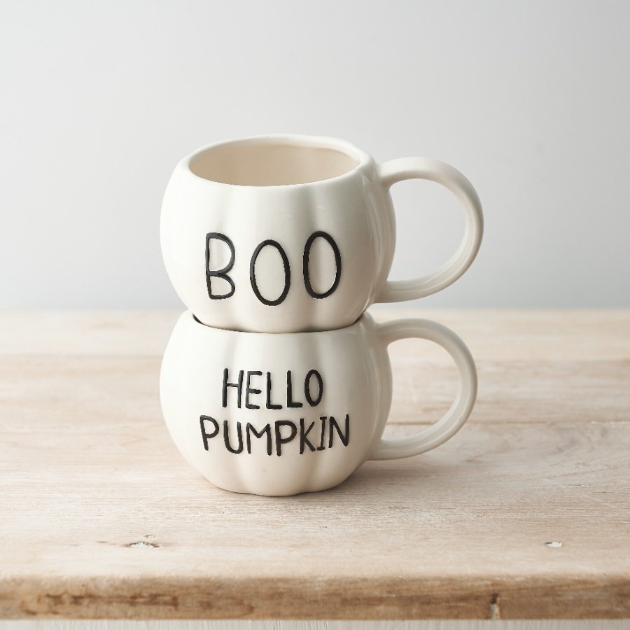 PL023855 - Hello Pumpkin Mug, White 40cm | | Autumn & Halloween ...