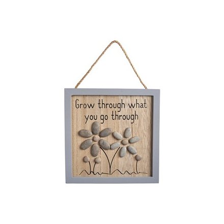 Sign793 / "Grow Through" Pebble Sign | 61072 | Signs & Plaques ...