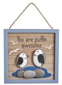 Puffin Awesome Pebble Hanging Sign | 61073 | Signs & Plaques / Wooden ...