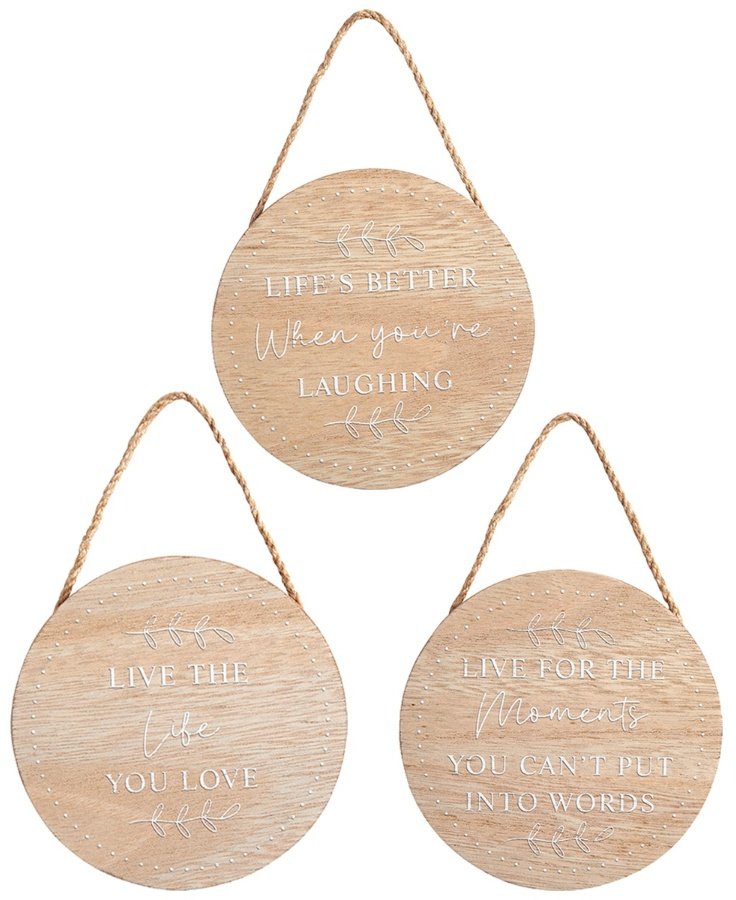 Sign791 / Round Sentiment Sign, 3 Assorted | 61083 | Signs & Plaques ...