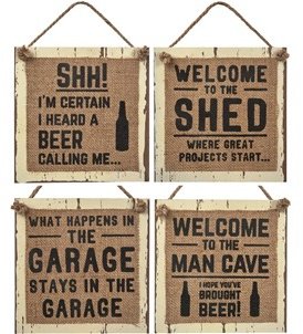 Hessian Man Sign, 4 Asrtd | 61148 | Signs & Plaques / Wooden Signs ...