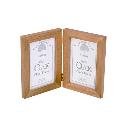 Oak Twin Folding Frame 6x4 | 61164 | Photo Frames & Holders / Wooden ...