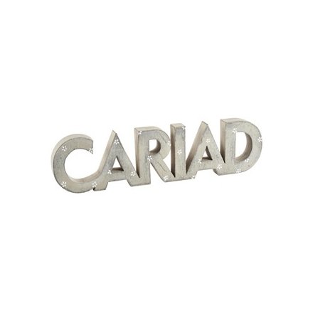 Ditsy Daisy "Cariad" Sign, 41cm | 61383 | Interior Decor / Home ...