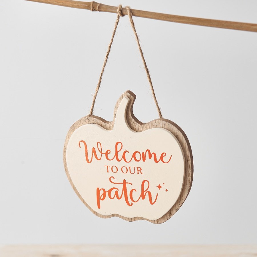 PL204748 - Our Patch Hanger, Cream | | Autumn & Halloween / Signs ...