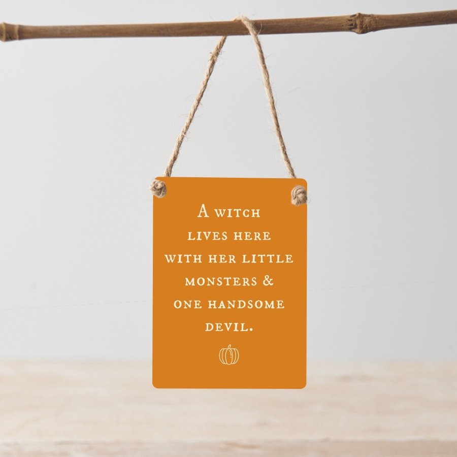 DGG2144 - Little Monsters Mini Metal Sign, 9cm | | Autumn & Halloween ...