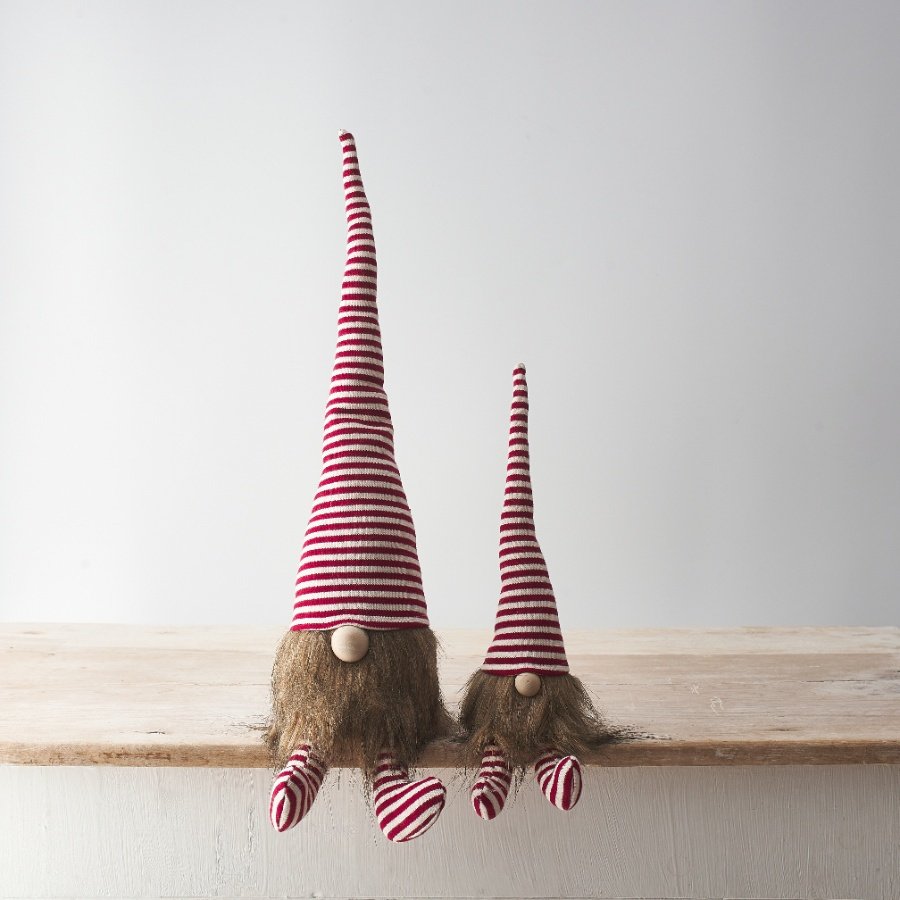 Red & Cream Stripe Gonk, 50cm | 62075 | Christmas / Gonks | Rosefields