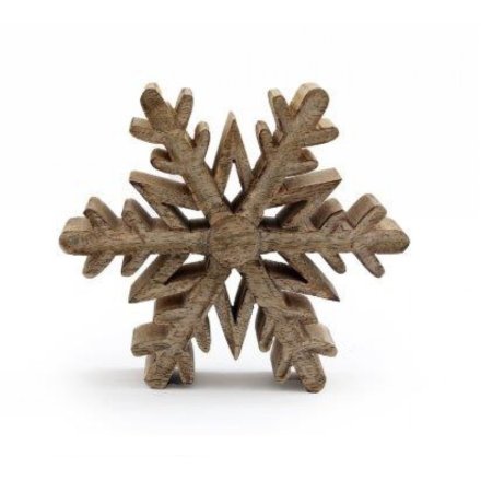 XMN3137 / Rustic Wooden Snowflake, 15cm | 62244 | | Rosefields