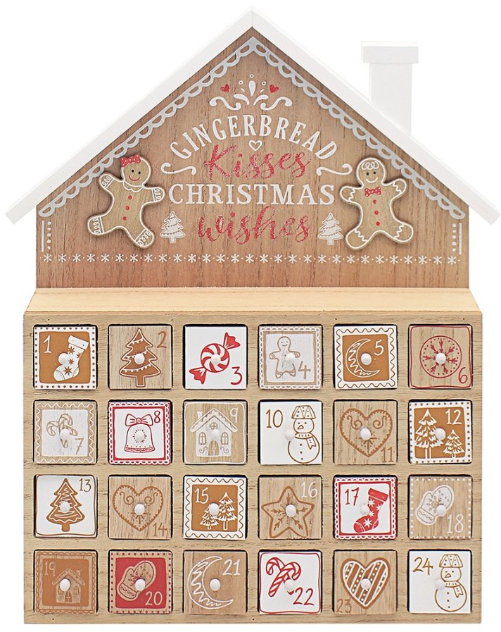 Wooden Gingerbread Advent | | Christmas Decorations / Advent ...