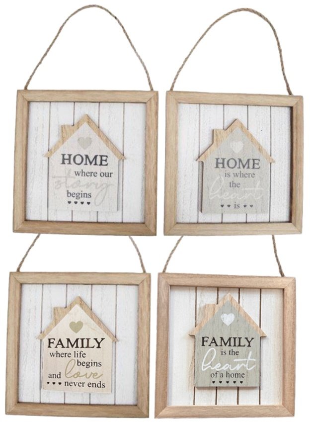 OR6228 / Hanging House Plaque, 18cm 2 Assorted | 62466 | Signs ...