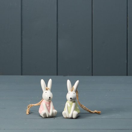 Hanging Rabbits, 2 Assorted | 62689 | Interior Decor / Home Accessories ...