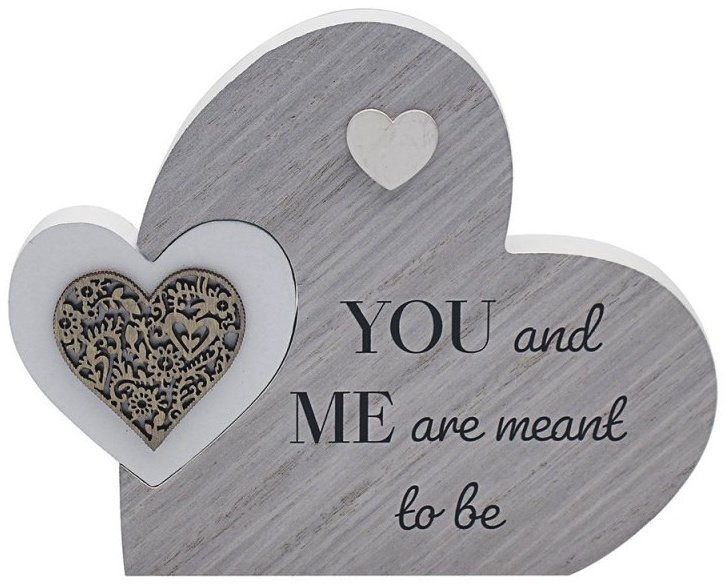 LP49809 / Double Heart "You and Me" Plaque, 19cm | 62773 | Interior ...