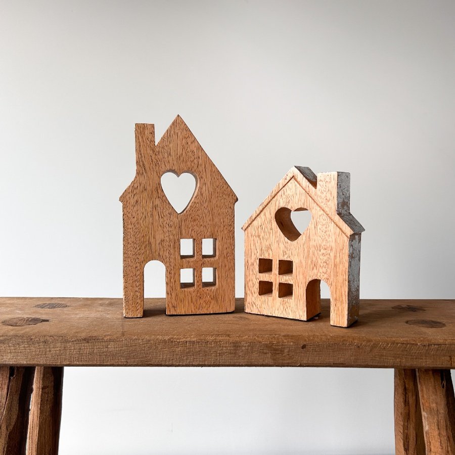 Natural Wooden House, 15cm | 63045 | Christmas / Standing Decorations ...
