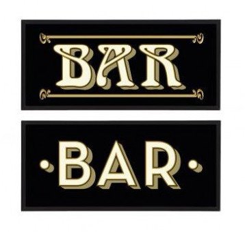 WP2313 / Black Bar Sign, 2a, 30cm | 63216 | Signs & Plaques / Wooden ...