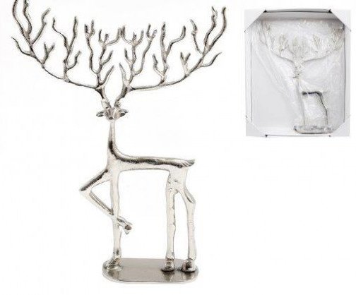 Silver Stag Decoration, 47cm | | Christmas Decorations / Decorative ...