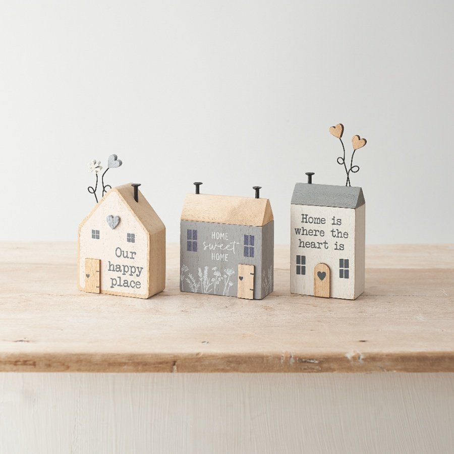 Wooden House Block 14cm | 63392 | Interior Decor / Home Accessories ...