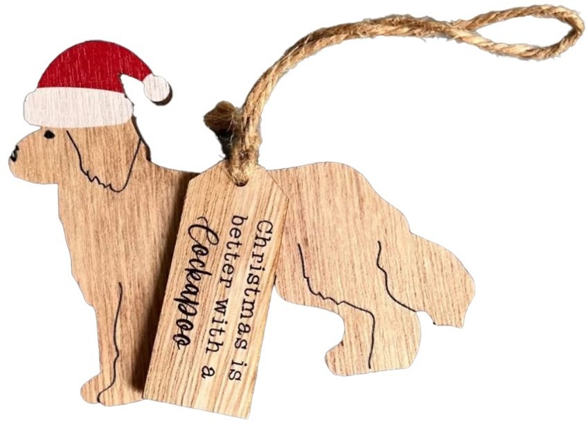 PL445798 - Wooden Hanging "Christmas Is Better With A Cockapoo ...