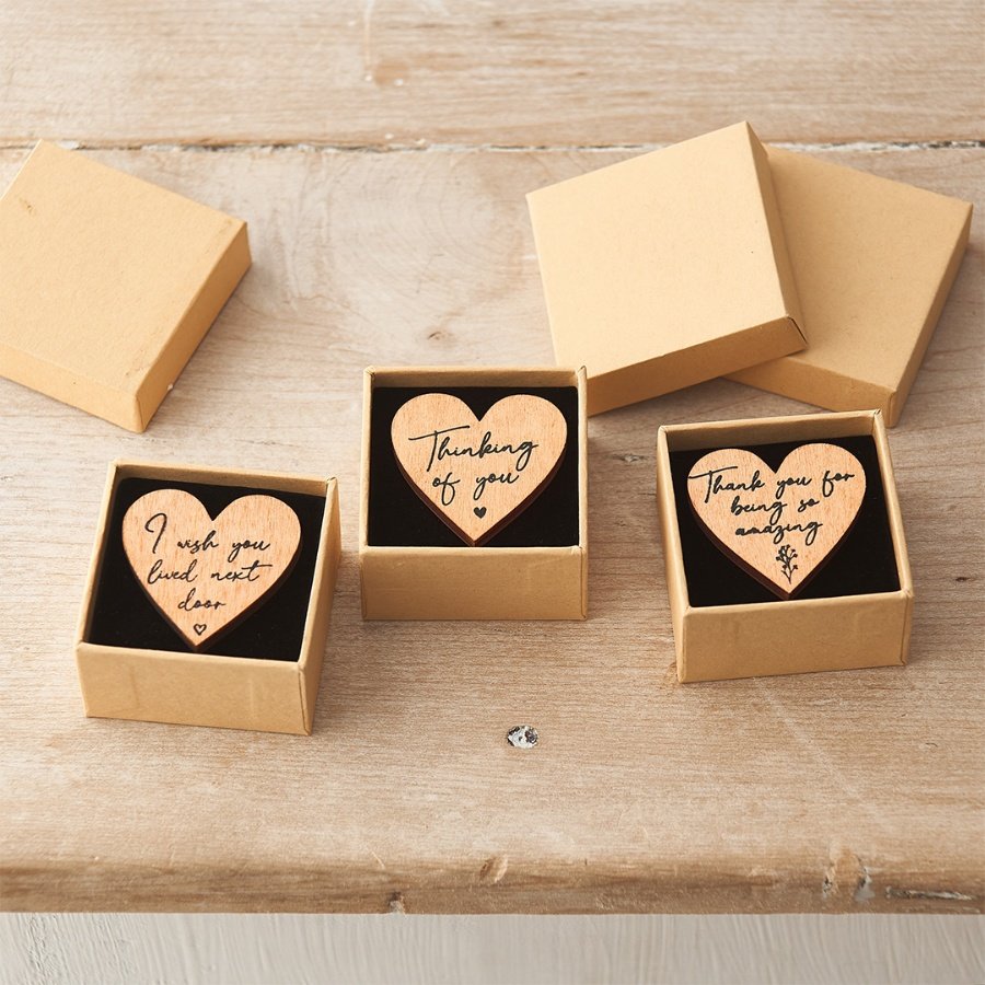 Next Door Wooden Token, 4cm | 63404 | Interior Decor / Hearts | Rosefields