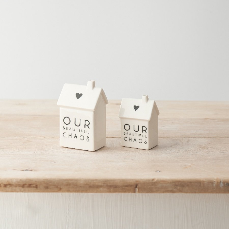 PL025848 - 'Our Beautiful Chaos' Porcelain House 7cm | | Everyday ...