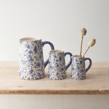 Blue Hare Floral Jug, 16cm | 63766 | Homeware / Jugs & Vases ...
