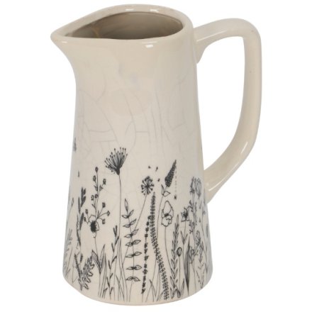 Cream Floral Jug, 19cm | 64126 | Homeware / Jugs & Vases | Gainsborough ...