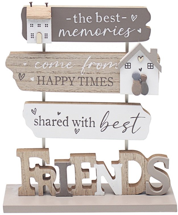 LP72311 / Rustic Wooden Friends Standing Plaque, 24cm | 64375 | Signs ...