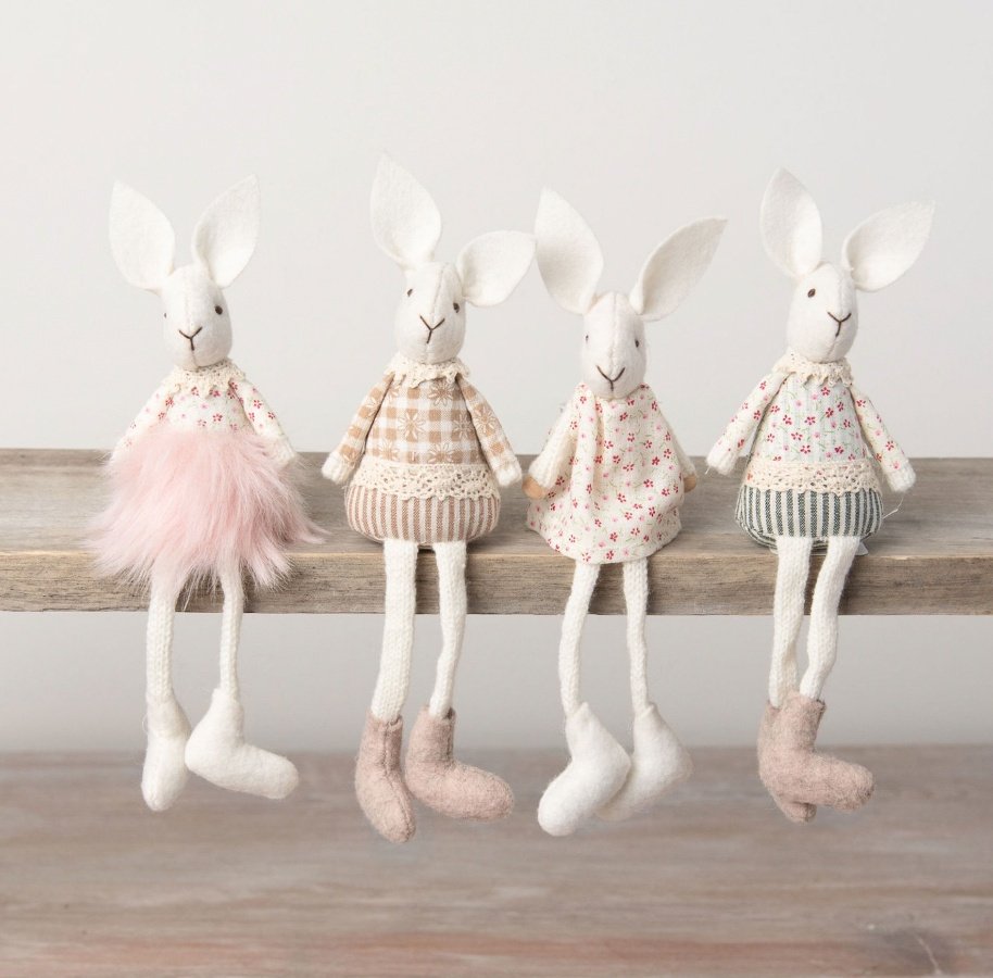 Natural Fabric Rabbit, 18cm | 64824 | Homeware / Decorative Accessories ...