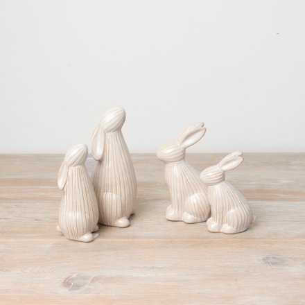 Ribbed Bunny, 13.5cm | 64869 | Ornaments / Animal, Dog & Cat Figurines ...