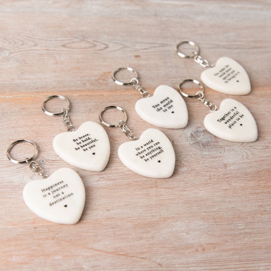Natural White Marble Keychain, 4.8cm | 65335 | Signs & Plaques / Love ...
