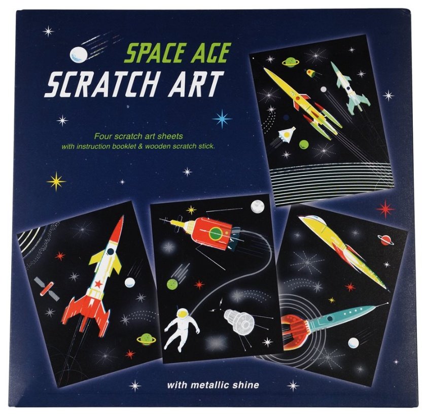 29243 / Space Age Scratch art | 65388 | Kids / Stationary / School Time ...