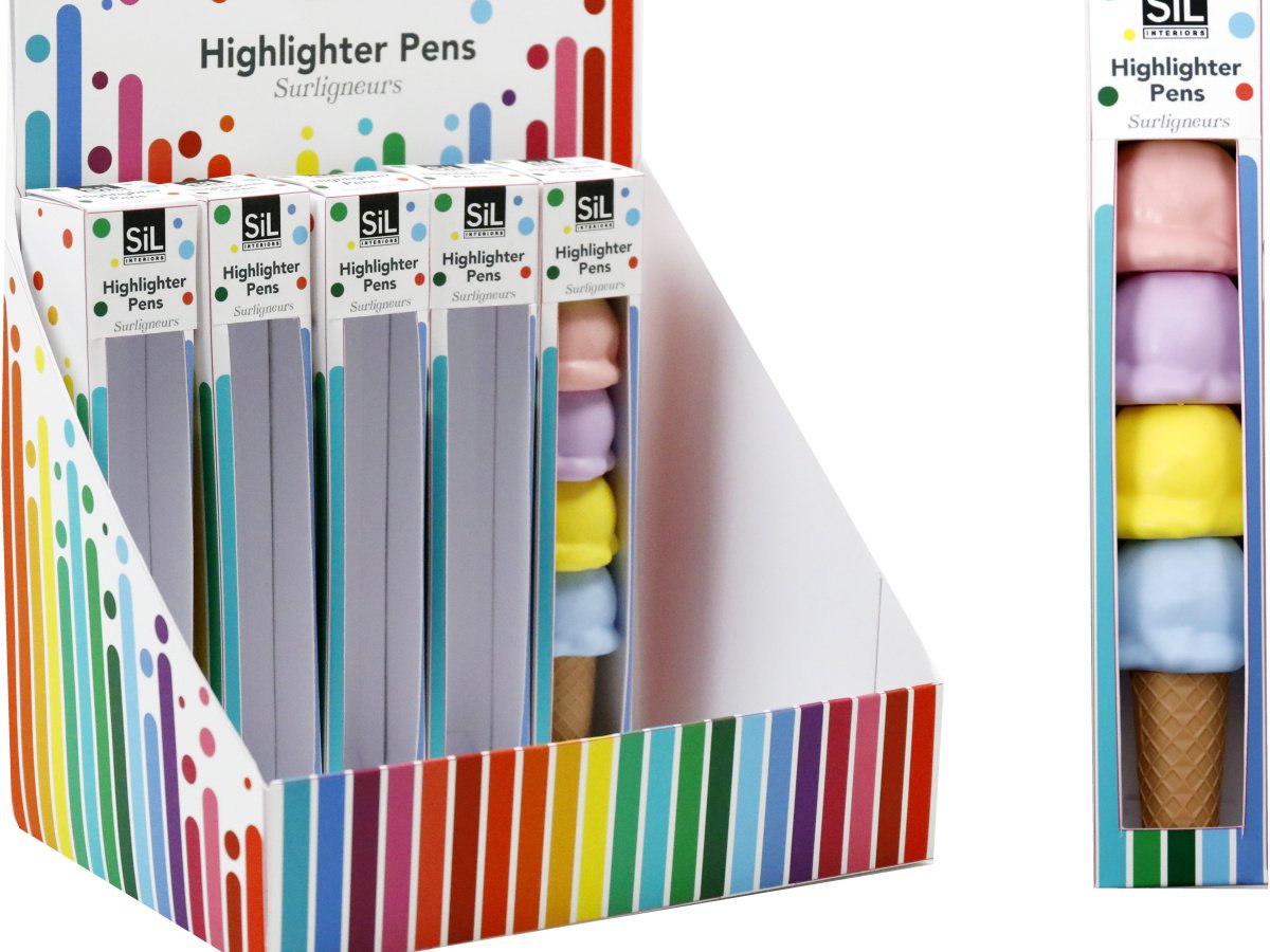 ST7257 / Stacking Ice Cream Highlighter's, 5Pk 17.5cm | 65986 | Cards ...