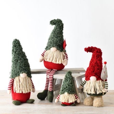 Sitting Traditional Gonk w/ Fluffy Hat, 48cm | 66240 | Christmas ...