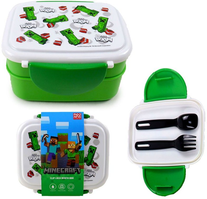 Minecraft Creeper & Tnt Lunch Box With Cutlery | 66565 | Kitchen ...