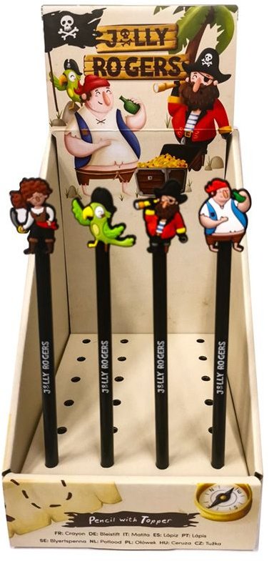 Pirate Design Graphite Pencil With A Topper, 4A, 20cm | 66586 | Kids ...