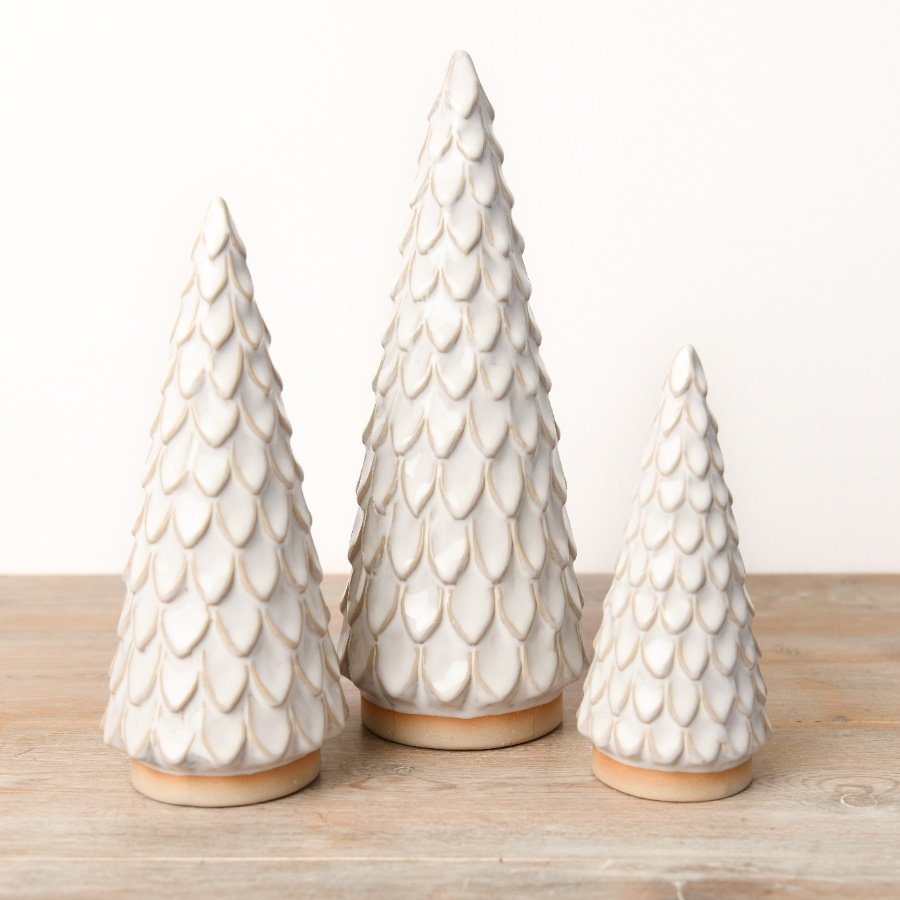 PL029504 - Scalloped Ceramic Tree | | Christmas / Christmas Trees ...
