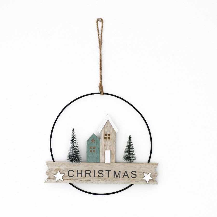 Metal Frame Christmas Hanging Sign Deco | 66960 | Christmas / Hanging ...