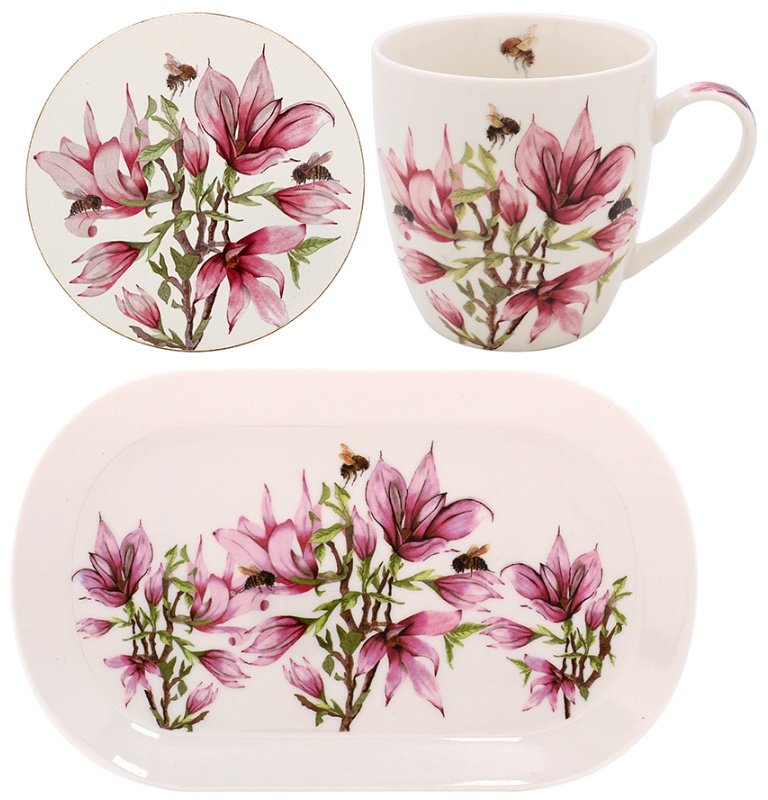 LP96084 / Magnolia Mug Coaster Tnd Tray Set | 67832 | Kitchen & Table ...