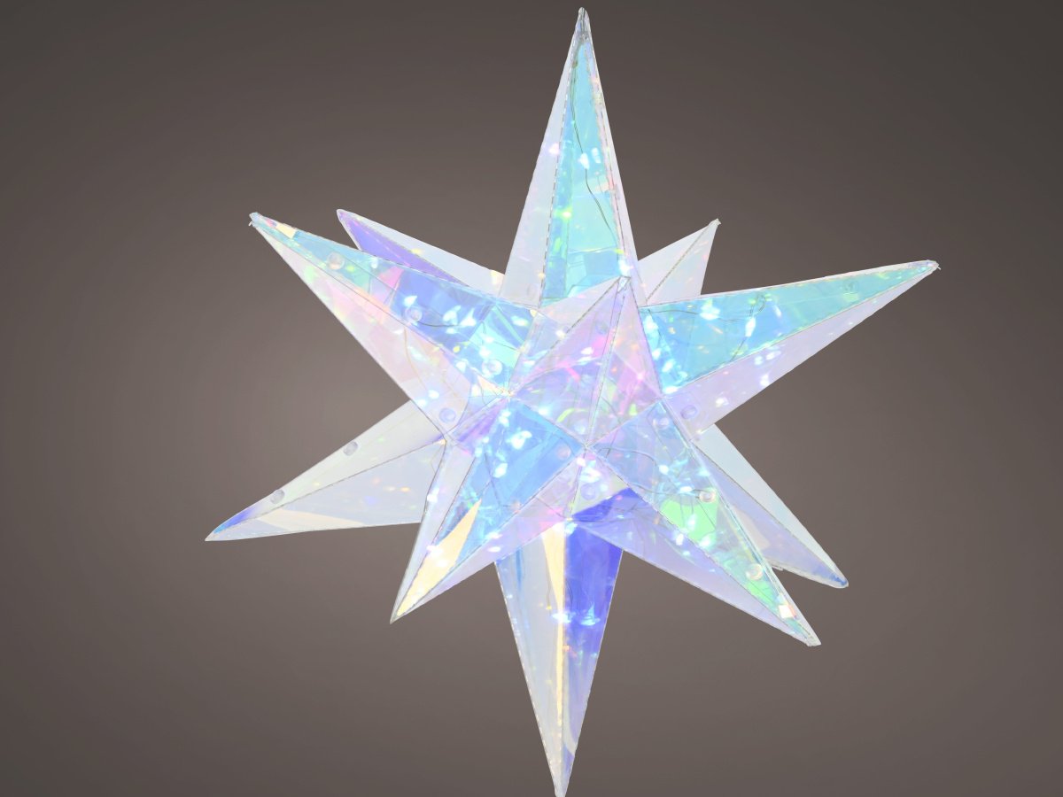Indoor Micro-LED Iridescent Star, 30cm | 68325 | Christmas / Light Up ...