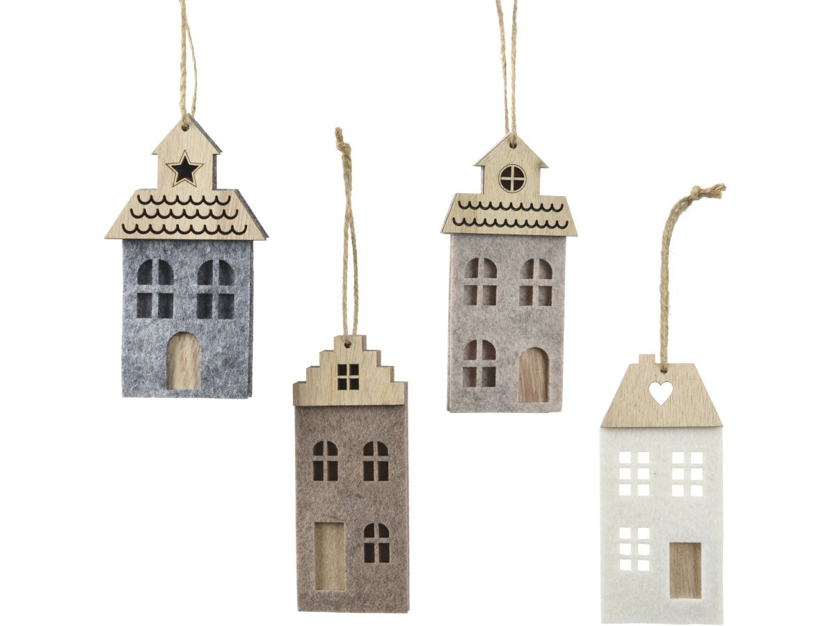 Hanging Felt Houses 4/a | 68523 | | Rosefields