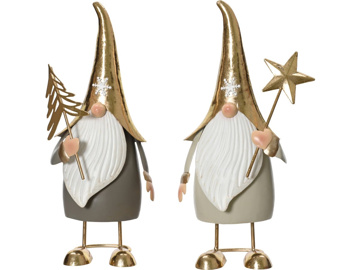 2/A Standing Gold Gnome Deco, 36cm | 68583 | Christmas / Ornaments ...