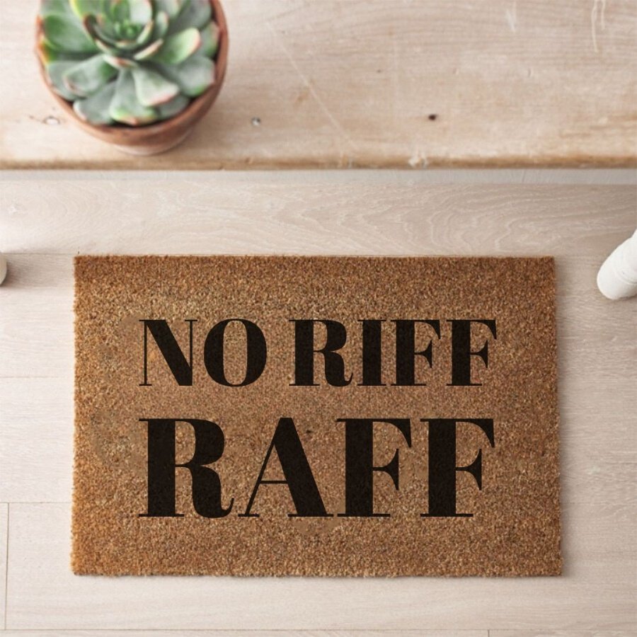 No Riff Raff Door Mat, 60cm | 68940 | Homeware / Door Stops & Mats ...