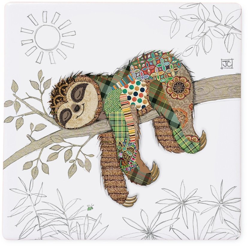 LP34233 / Bug Art Simon Sloth Ceramic Coaster | 69016 | Kitchen & Table ...