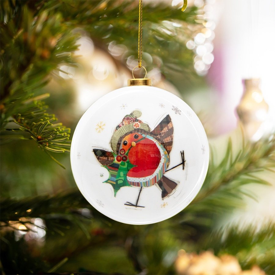 Bug Art Robin Christmas Bauble, 10cm | | Christmas Decorations ...