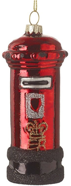 Hanging Red Post Box Glass Bauble | | Christmas Decorations / Baubles ...